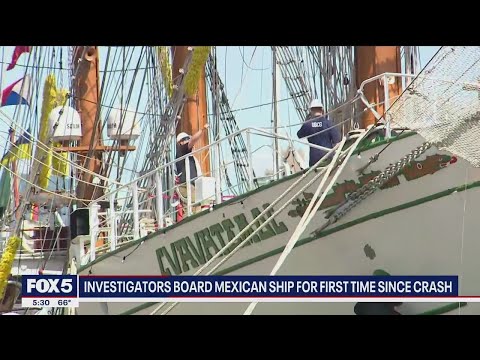 Investigators board Mexican ship for first time since crash