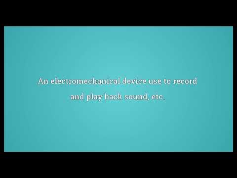 Tape recorder Meaning
