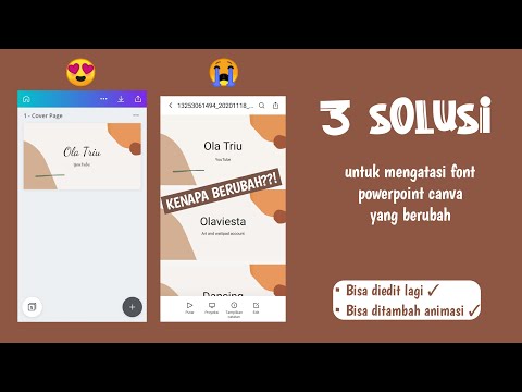 Cara Mengatasi Font Canva yang Berubah Setelah disimpan | Powerpoint Canva | Ola Triu