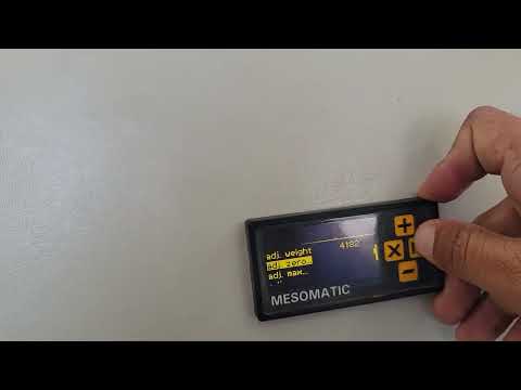 Calibration MESOMATIC XDK911 displays weight