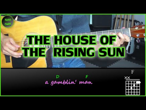 ✅ The Animals - THE HOUSE OF THE RISING SUN ✅ Chords & Lyrics on screen | Guitar Tutorial.