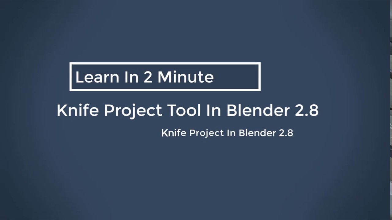 Knife Project Tool In Blender 2.83. How To Use Knife Project Tool In Blender 2.8.