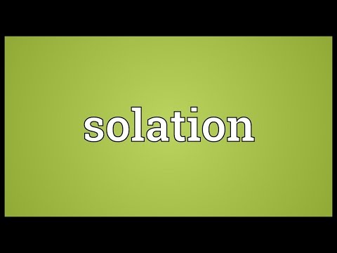Solation Meaning