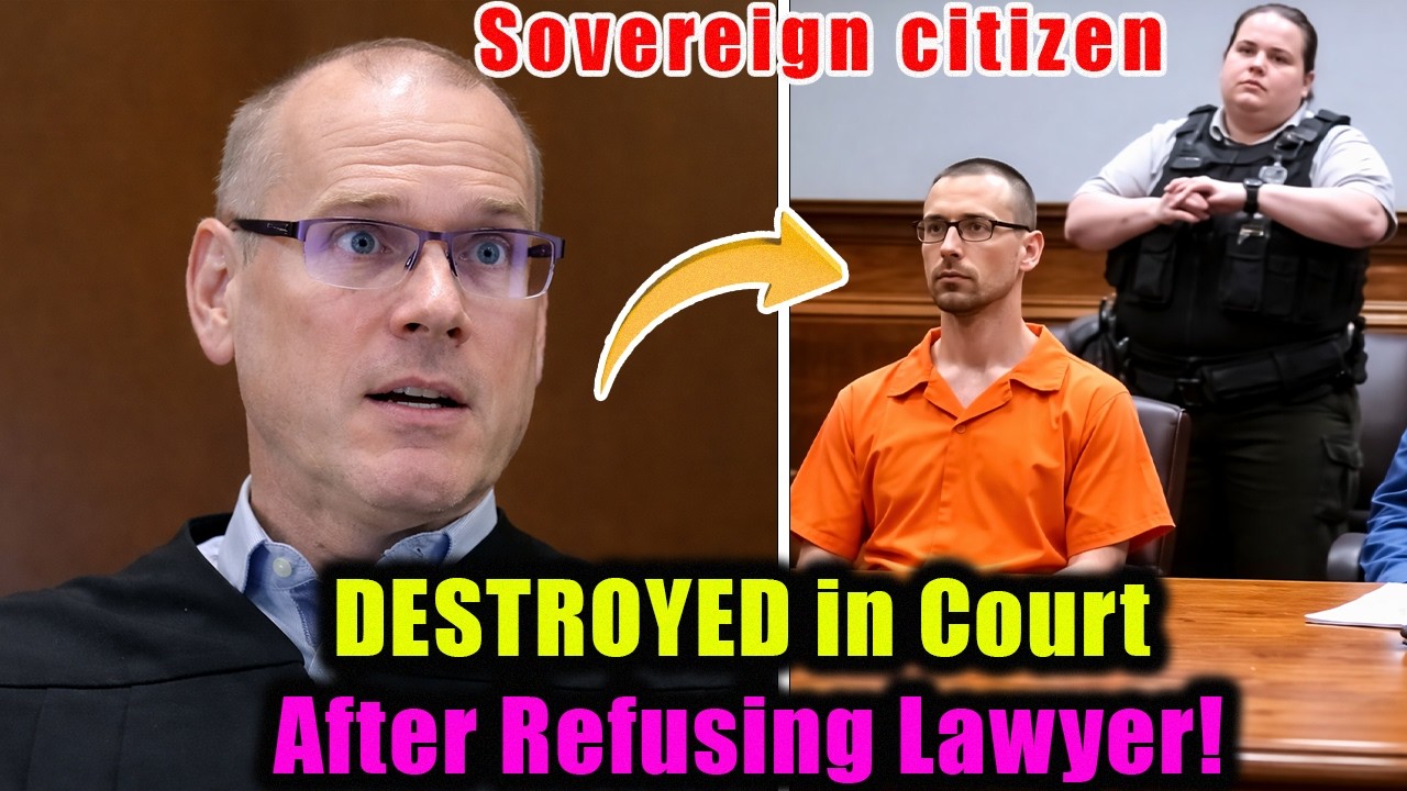 “JUDGE SHUTS HIM DOWN 😳⚖️ | Sovereign Citizen DESTROYED in Court After Refusing Lawyer!”