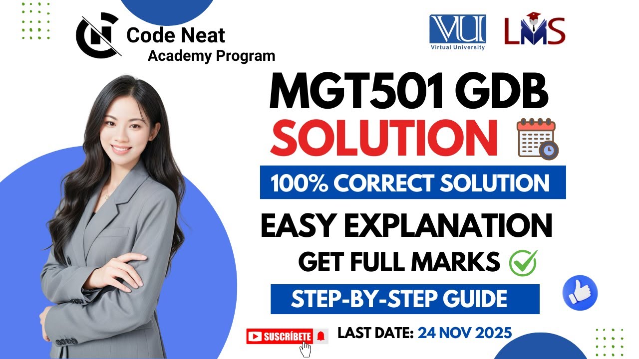 MGT501 GDB Fall 2025 Solution | Step-by-Step GDB Solution with Reasoning | VU Guide | CodeNeat