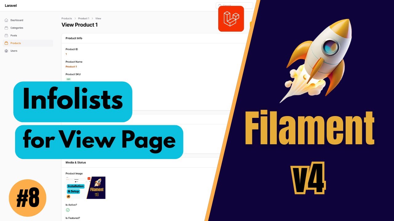 Infolists Element for View Page – FilamentPHP v4 Tutorial (Ep 8)