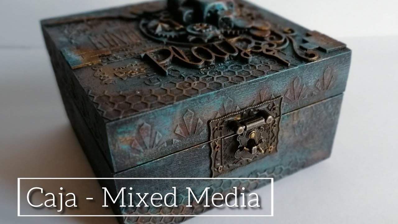 CAJA DECORADA  MIXED MEDIA | LLUNA NOVA SCRAP
