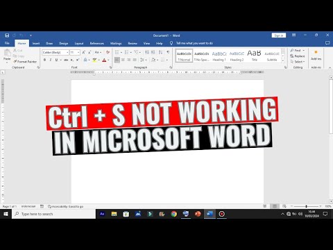 How to Fix Ctrl+S Not Working in Microsoft Word