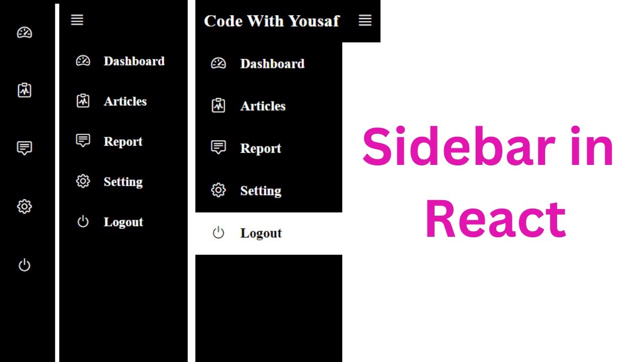 How to Create a Responsive Sidebar menu in ReactJS?