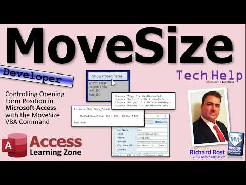 Controlling Opening Form Position in Microsoft Access with the MoveSize VBA Command