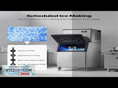 Commercial Ice Maker 550LBS 24H with 300LBS Storage Bin Auto Self Cleaning VEVOR US Review