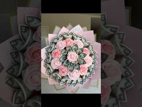 Money bouquet 🩷 #diy #ramobuchon #rose