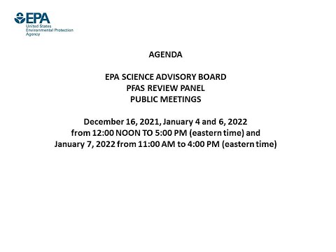 EPA SAB PFAS Review Panel Meeting