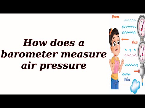 How does a barometer measure air pressure?