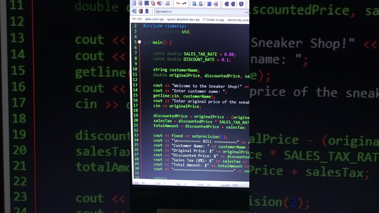 sneaker shop c++#coders #coderstokyo #codingninja #codemasters #codelife #codinglife #code #coding