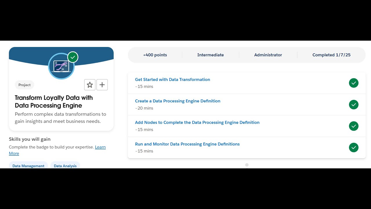 Create a Data Processing Engine Definition | Transform Loyalty Data with Data Processing Engine
