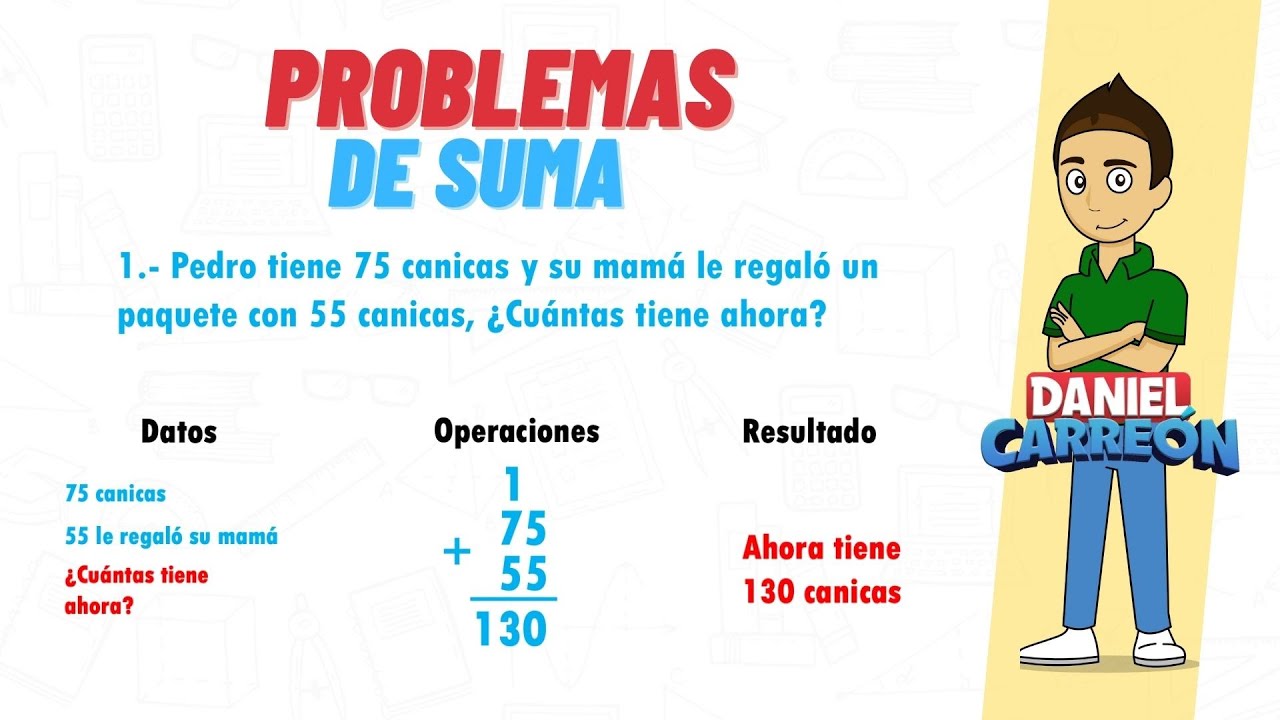PROBLEMAS DE SUMA CON DOS CIFRAS Super facil - Para principiantes.
