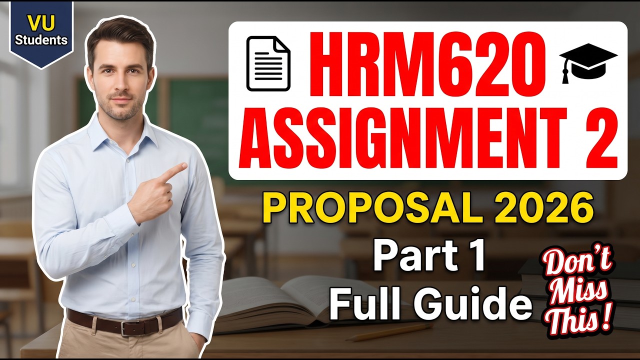 HRM620 Assignment 2 Solution 2026 | Proposal Writing | hrm619 | Part 1 | Nadia Khan (M.Phil)