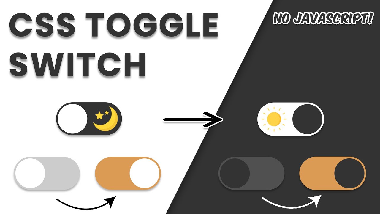 How to Create Custom Toggle Switches in HTML and CSS | No Javascript!