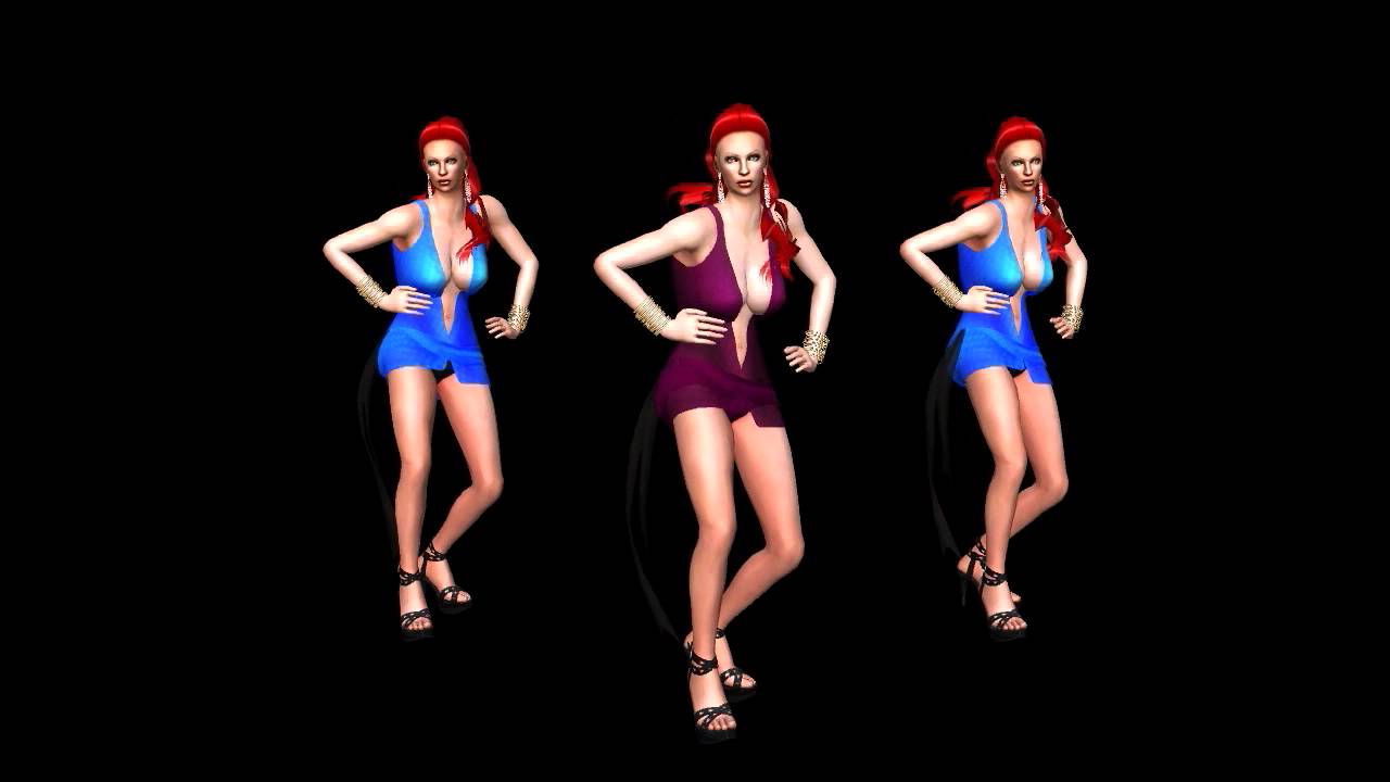 VJ loop clip HD visuals 003 animated dancers