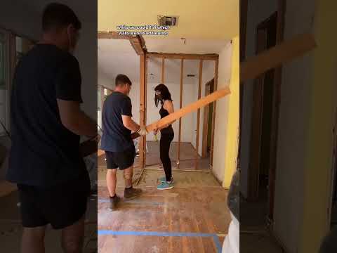 Did we remove a load-bearing wall?! #shorts #diy #renovation #homeimprovement #fixerupper