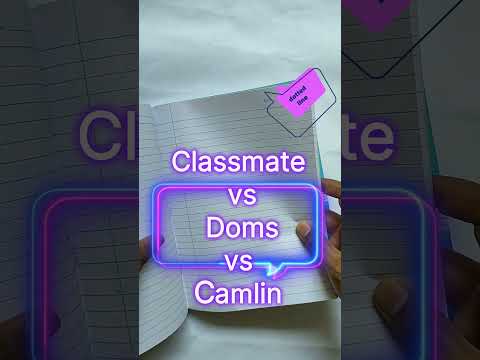 Classmate vs doms vs Camlin notebook #stationery #notebook #shorts