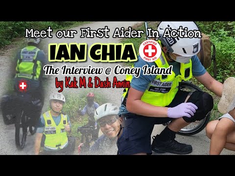 First Aider On Wheels In Action! What are his Equipments? Ian Chia - The Interview. Conney Island.