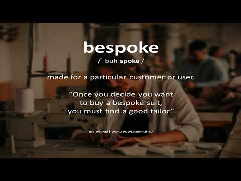 Meaning of bespoke in english