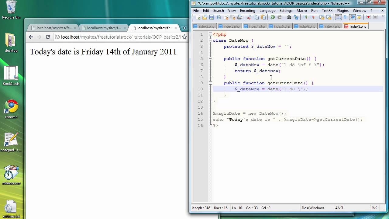 Object Oriented PHP Programming - Lesson 2 - Creating Classes and Methods 2nd example