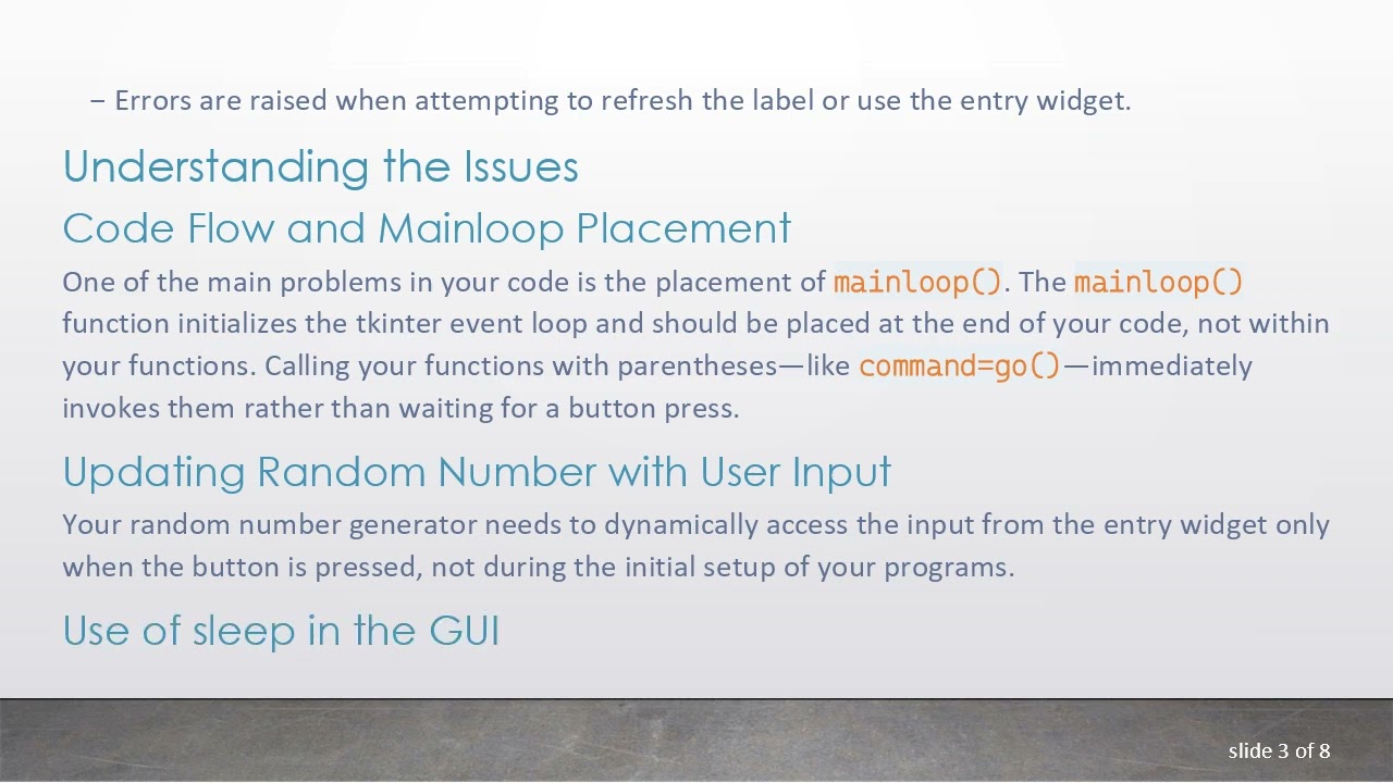 Solving tkinter Label Update Issues