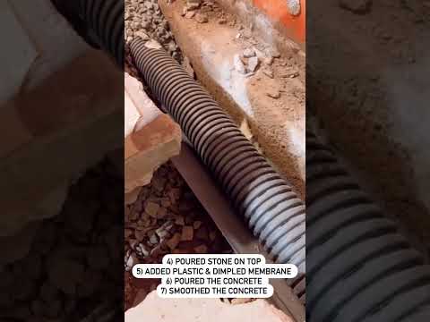 How to waterproof a basement #frenchdrain #basement #waterproofing #diyer #diyrenovation #homereno