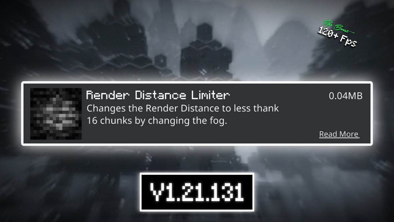 Render Distance Limiter Mod For MCPE 1.21+ | (No Lag, FPS Boost) ⚡