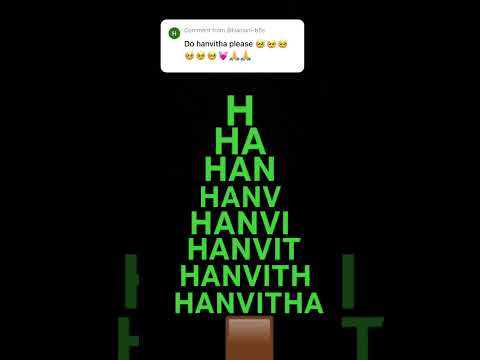 Name Christmas tree: hanvitha: what name should I do next?? #xmas #tree #name