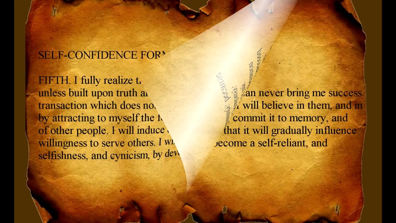 Self-Confidence Formula - Napoleon Hill