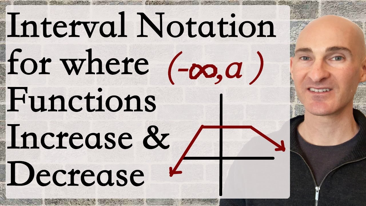 Interval notation for where functions Increase, Decrease, Constant