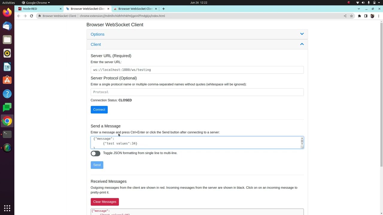 How to use #Websocket with #Node-RED | Client & Server