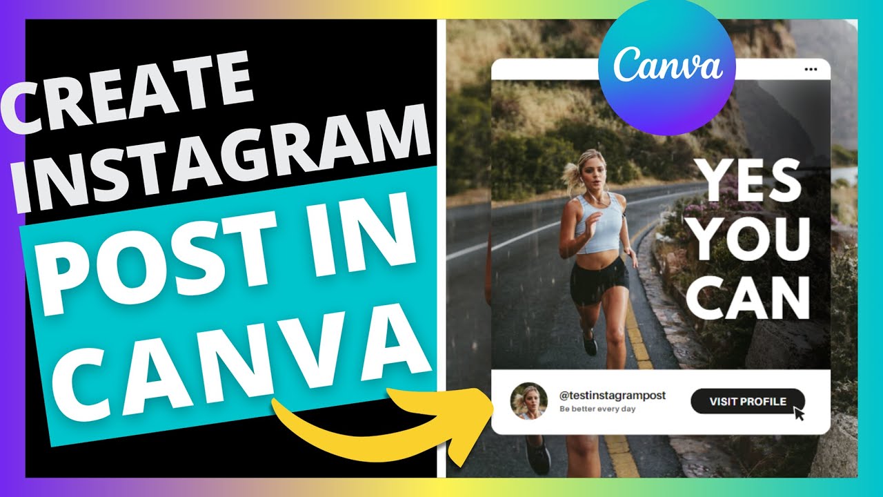 How to create instagram post template in canva