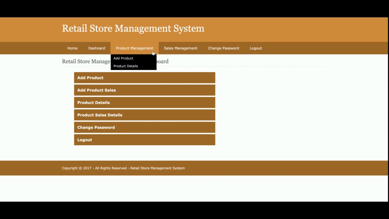 Python Django And MySQL Project on Retail Store Management System
