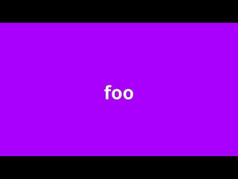 what is the meaning of foo.