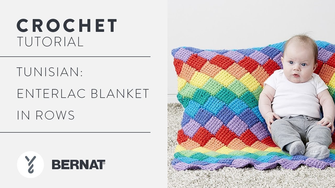 How to Crochet Tunisian Entrelac Blanket in Rows