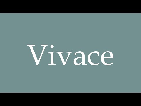 How to Pronounce ''Vivace'' Correctly in French