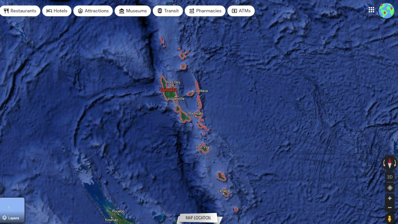 Where on the map - Vanuatu