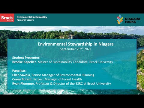 Environmental Stewardship Speaker Series: Environmental stewardship in Niagara