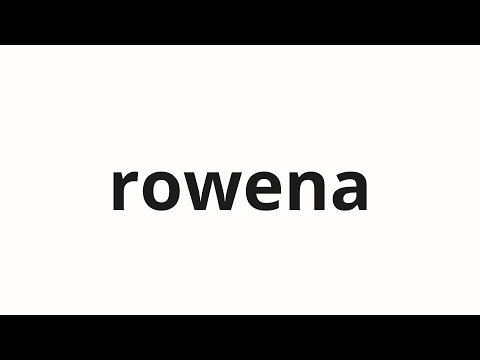 How to pronounce rowena | ๋ก์จ๋ (Loena in Korean)