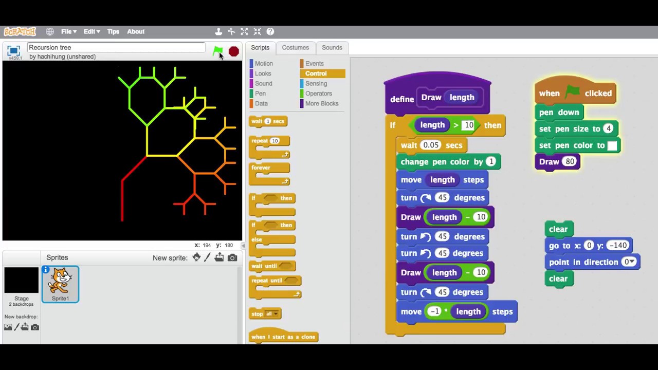 Binary Tree Recursion with Scratch
