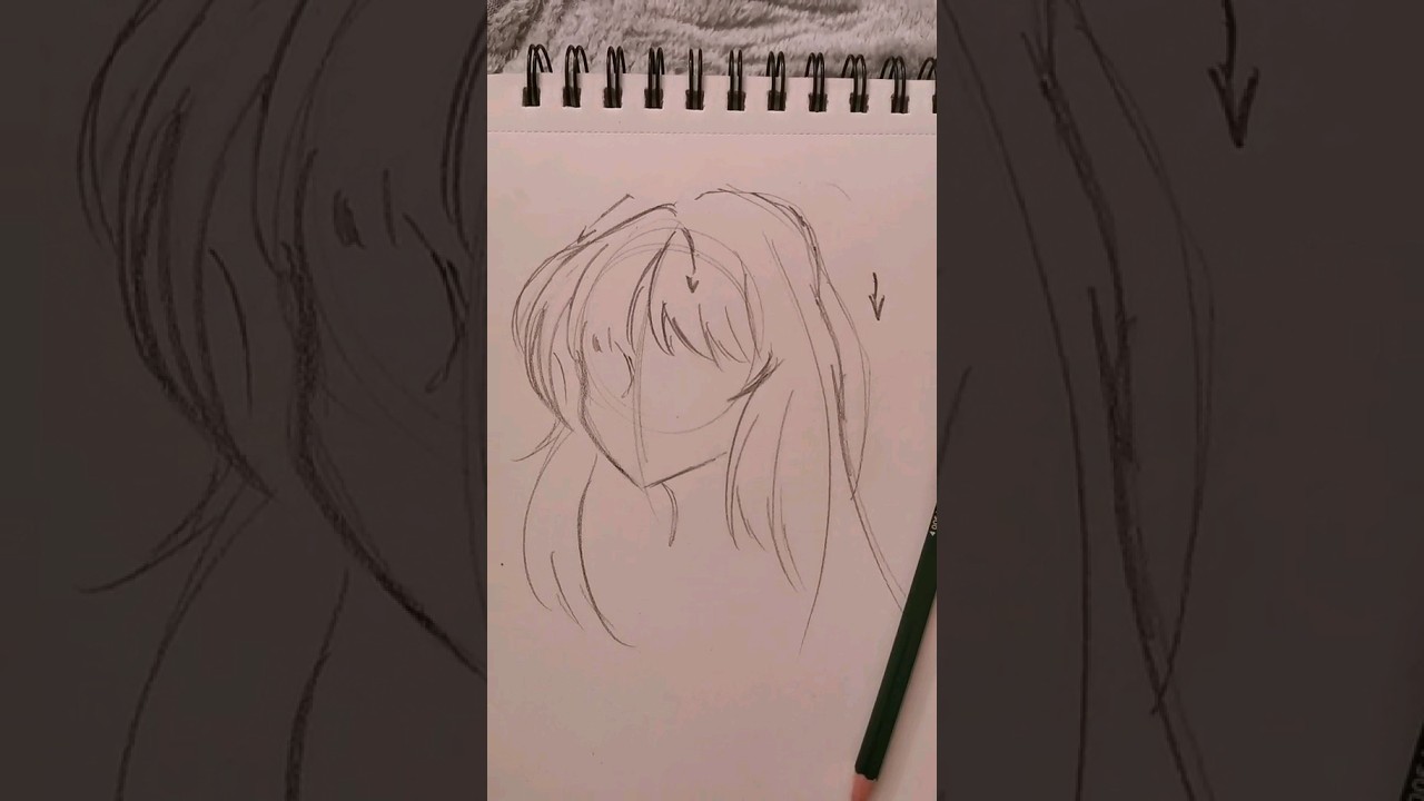 HOW TO DRAW HAIR ✨ with pencil ✨