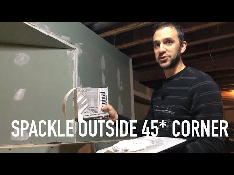 How to spackle an outside 45 degree corner
