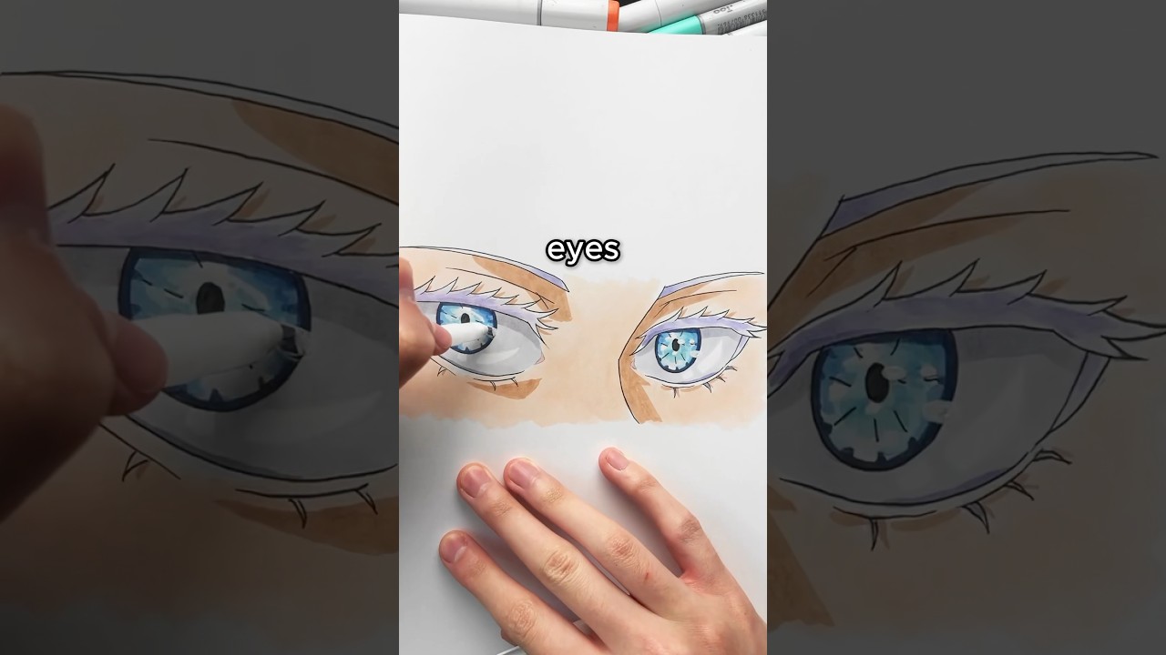 How to Color DETAILED EYES!! 👀✍️ #arttutorial