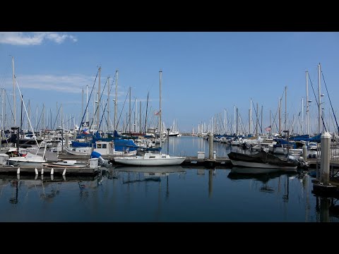 SANTA BARBARA HARBOR: OVER 1,000 BOATS! (4K)