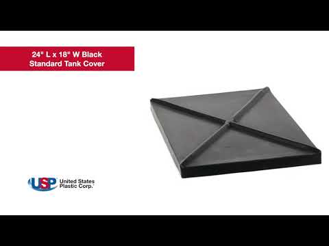 24" L x 18" W Black Standard Tamco® Tank Cover | U.S. Plastic Corp.